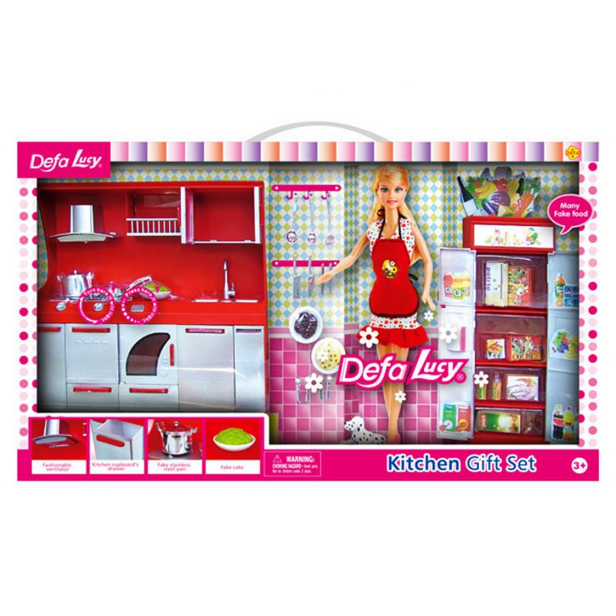 ست آشپزخانه باربی Defa Lucy Barbie Kitchen Gift Set