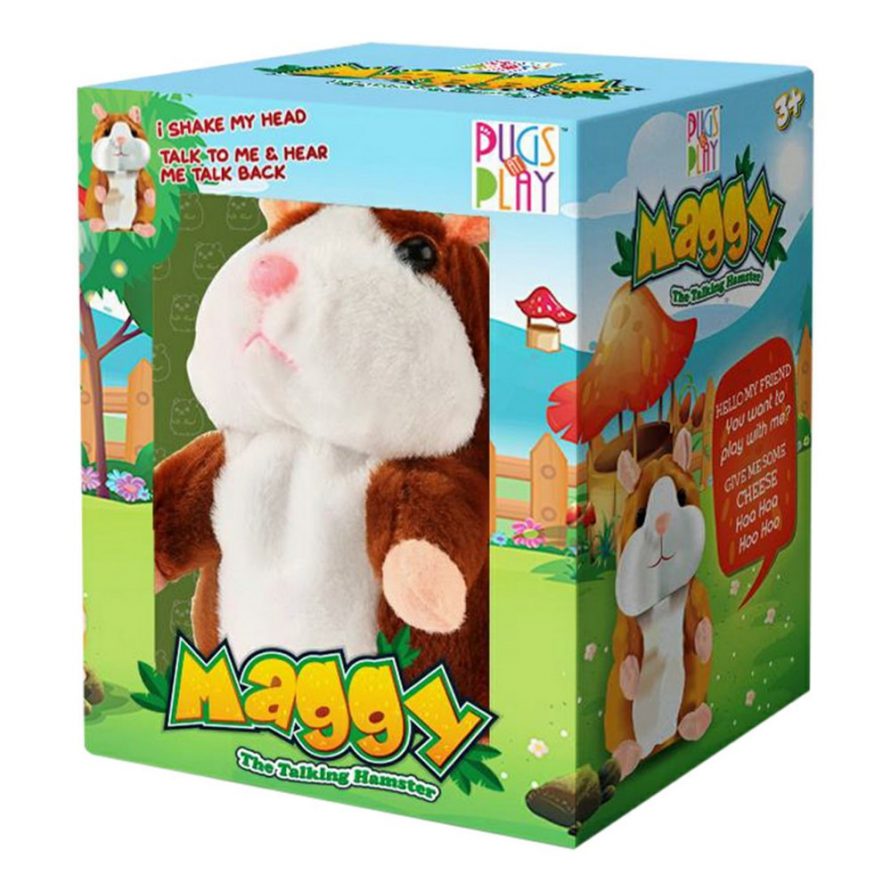 عروسک همستر پولیشی Maggy Talking Hamster Pugs At Play