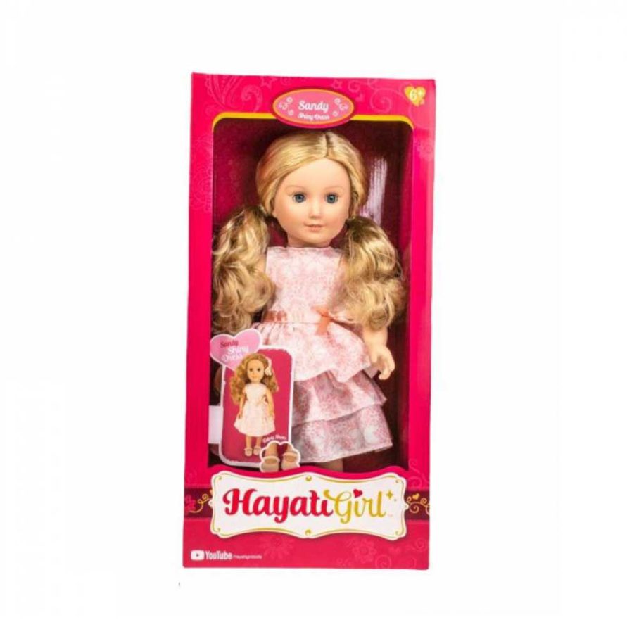 خرید عروسک سندی با لباس هلویی Hayati Girl Doll Sandy Peach Dress