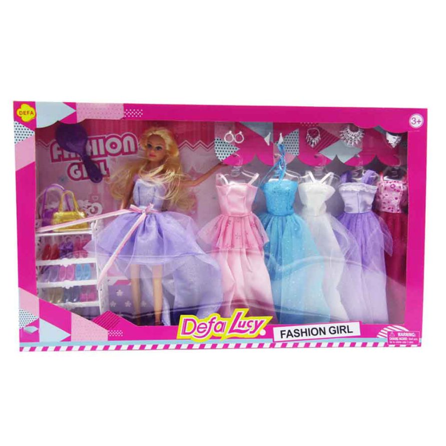 خرید باربی دفا لوسی خواهر با لباس اضافه Defa Lucy Fashion Girl