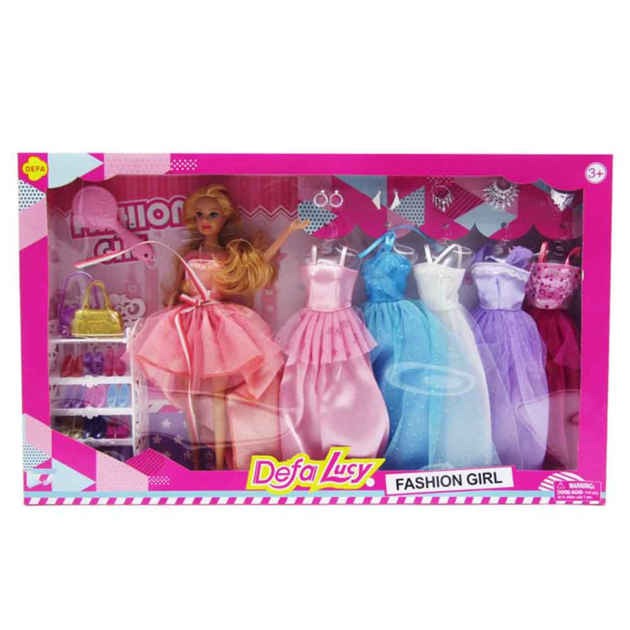 خرید باربی دفا لوسی خواهر با لباس اضافه Defa Lucy Fashion Girl