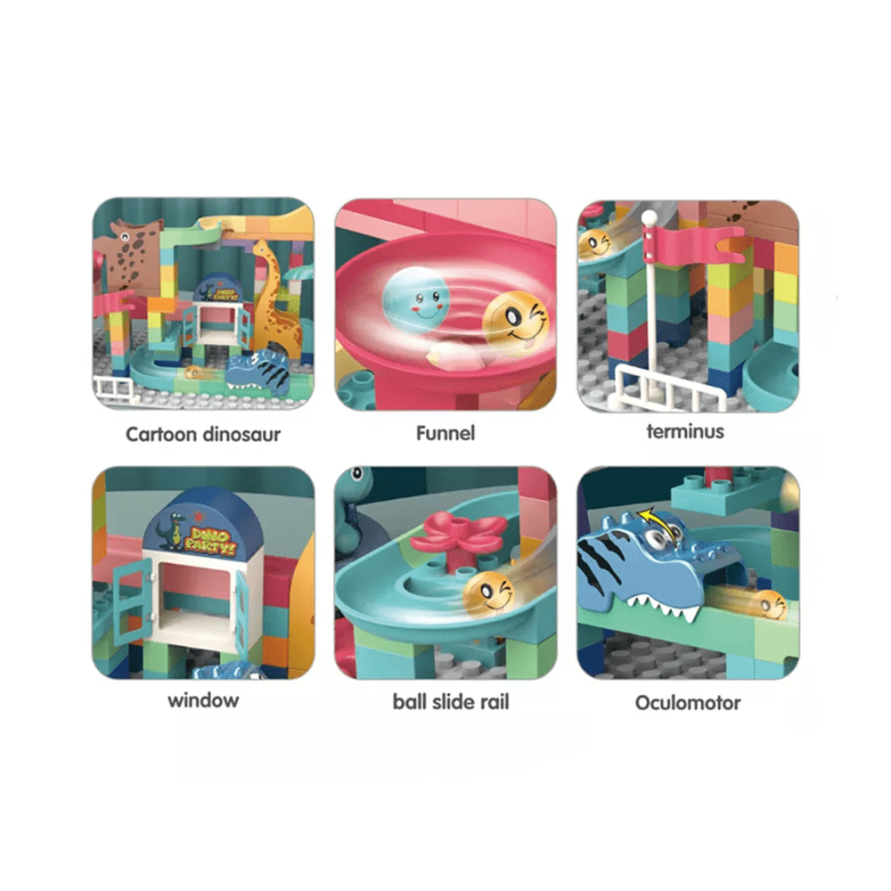 خرید لگو ساختمان سازی دایناسورها Dinosaur Building Blocks Ball Slide