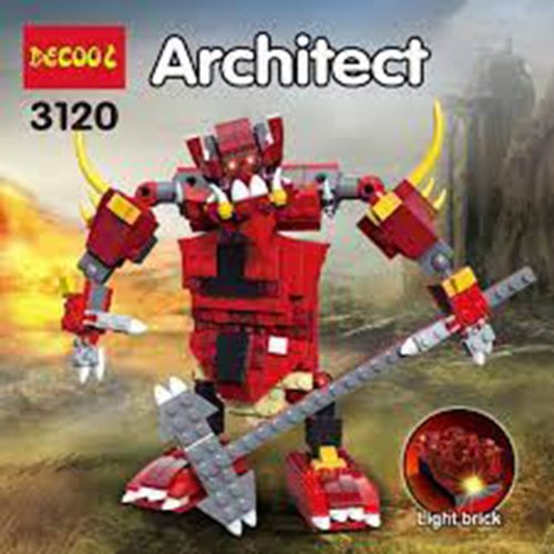 لگو اژدهای قرمز Decool 3120 Architect 3-in-1 Red Dragon