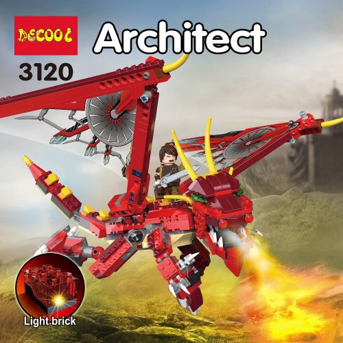 لگو اژدهای قرمز Decool 3120 Architect 3-in-1 Red Dragon