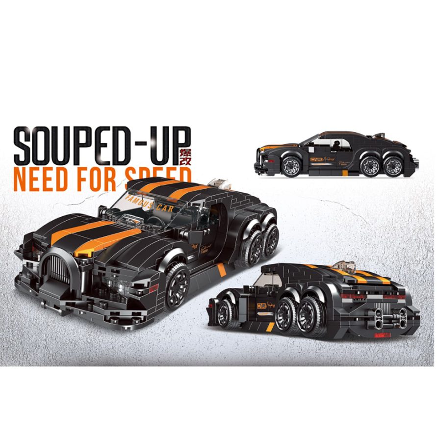 لگو ماشین مسابقه درگ فول تقویت 6 چرخ DECOOL KC002